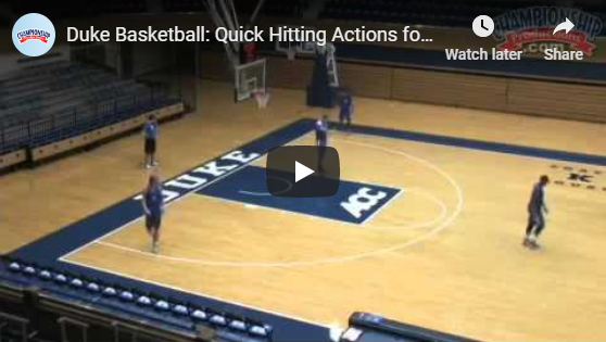 Basketball Plays Duke Down Set